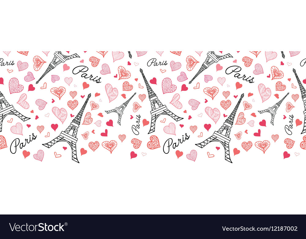 Eifel tower paris seamless repeat pattern Vector Image