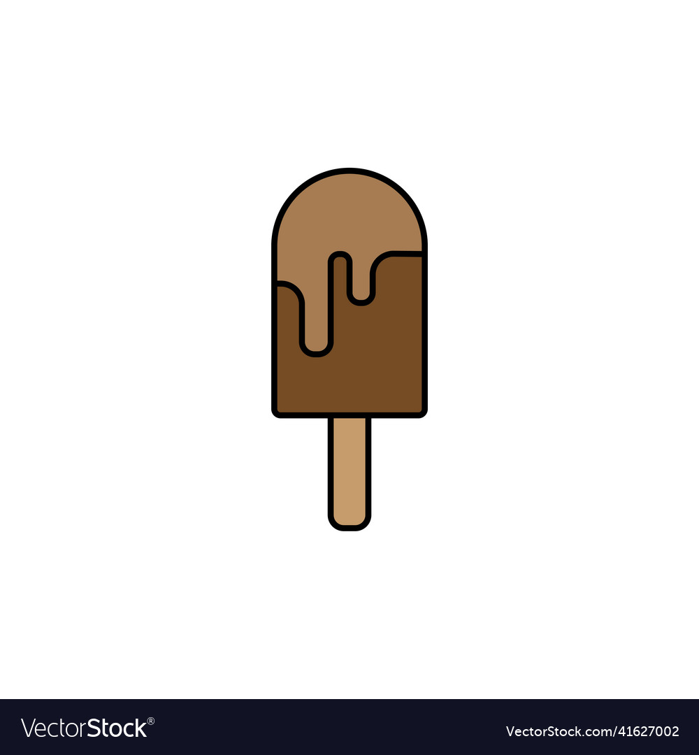 Ice cream icon a colorful solid pattern Royalty Free Vector