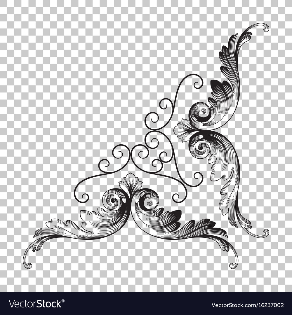 Isolate corner ornament Royalty Free Vector Image