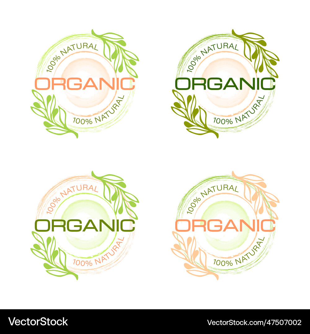 Label for organic products or production Vector Image