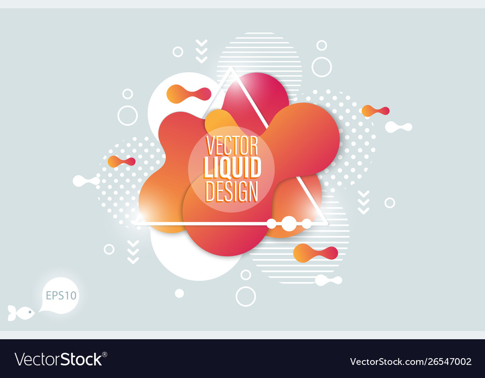 Modern liquid form design elements Royalty Free Vector Image