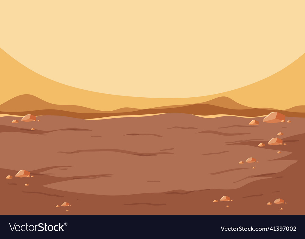 Outer space surface landscape Royalty Free Vector Image