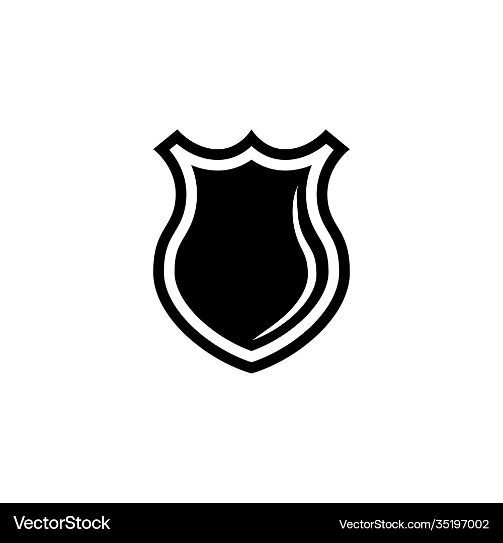 Police officer badge sheriff shield flat icon Vector Image