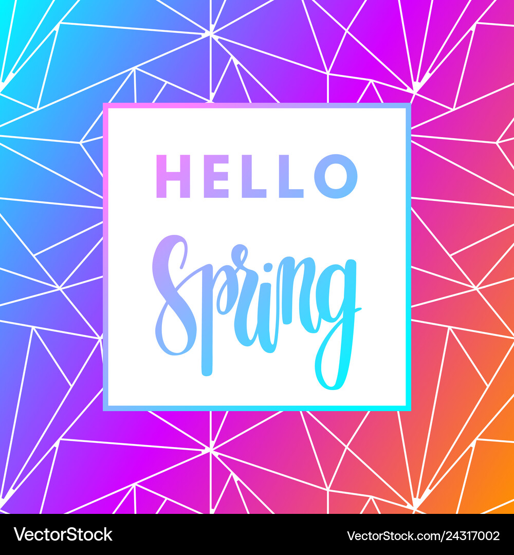 Promotional design poster with welcome text hello Vector Image