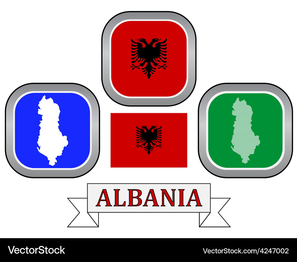 Symbol of albania Royalty Free Vector Image - VectorStock