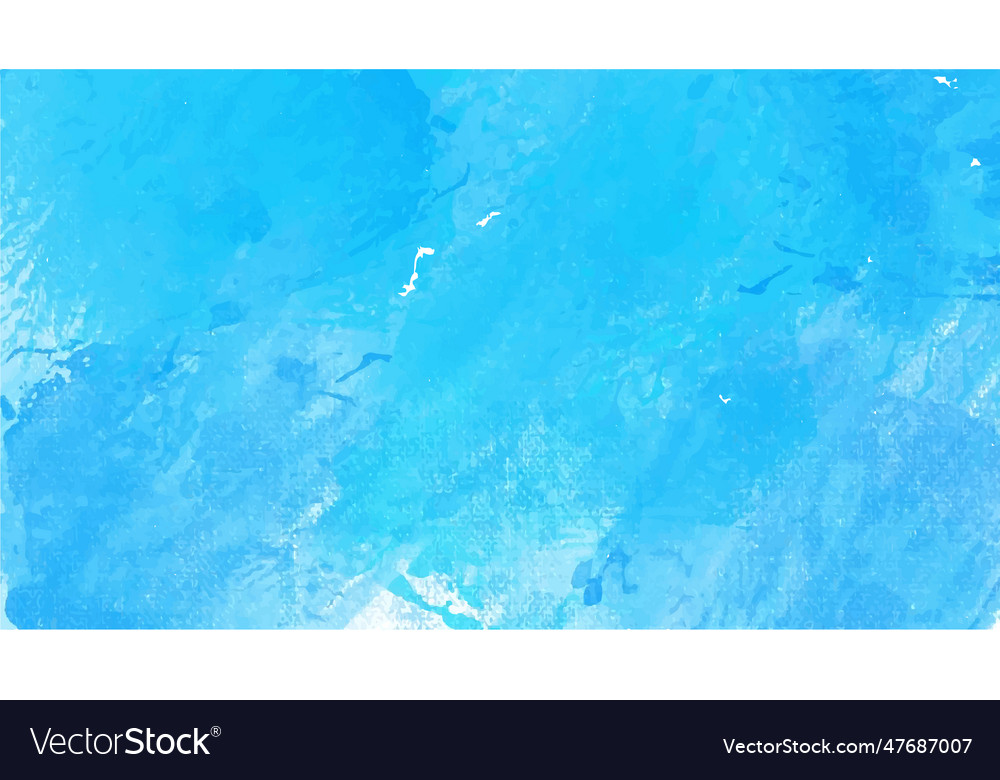Abstract blue watercolor backgroundhand painted Vector Image