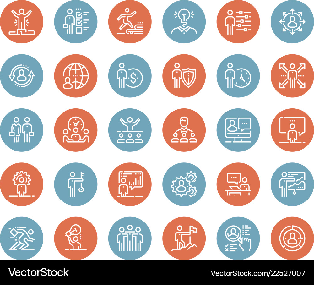 Business people icons Royalty Free Vector Image