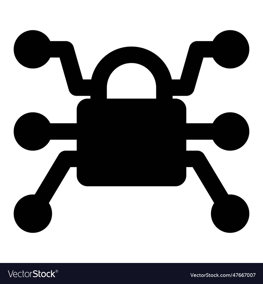 Electronic lock for increased system security Vector Image