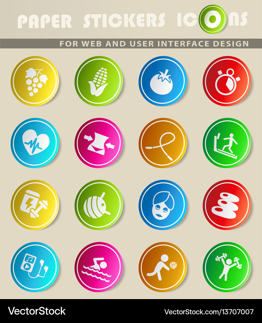 Healthy lifestyle icon set Royalty Free Vector Image