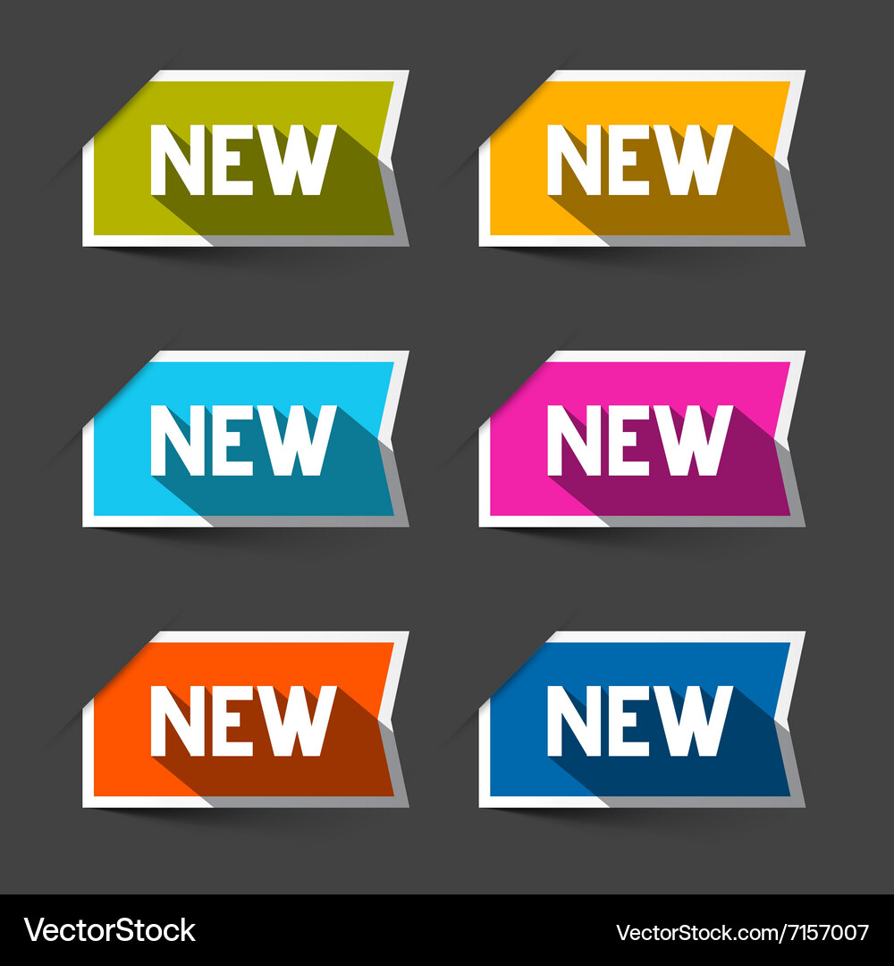 New retro paper labels - stickers set Royalty Free Vector