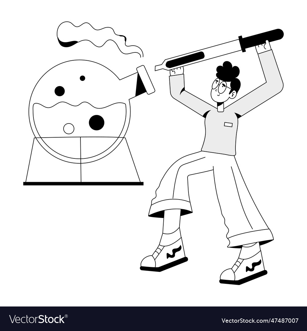 Scientist testing Royalty Free Vector Image - VectorStock