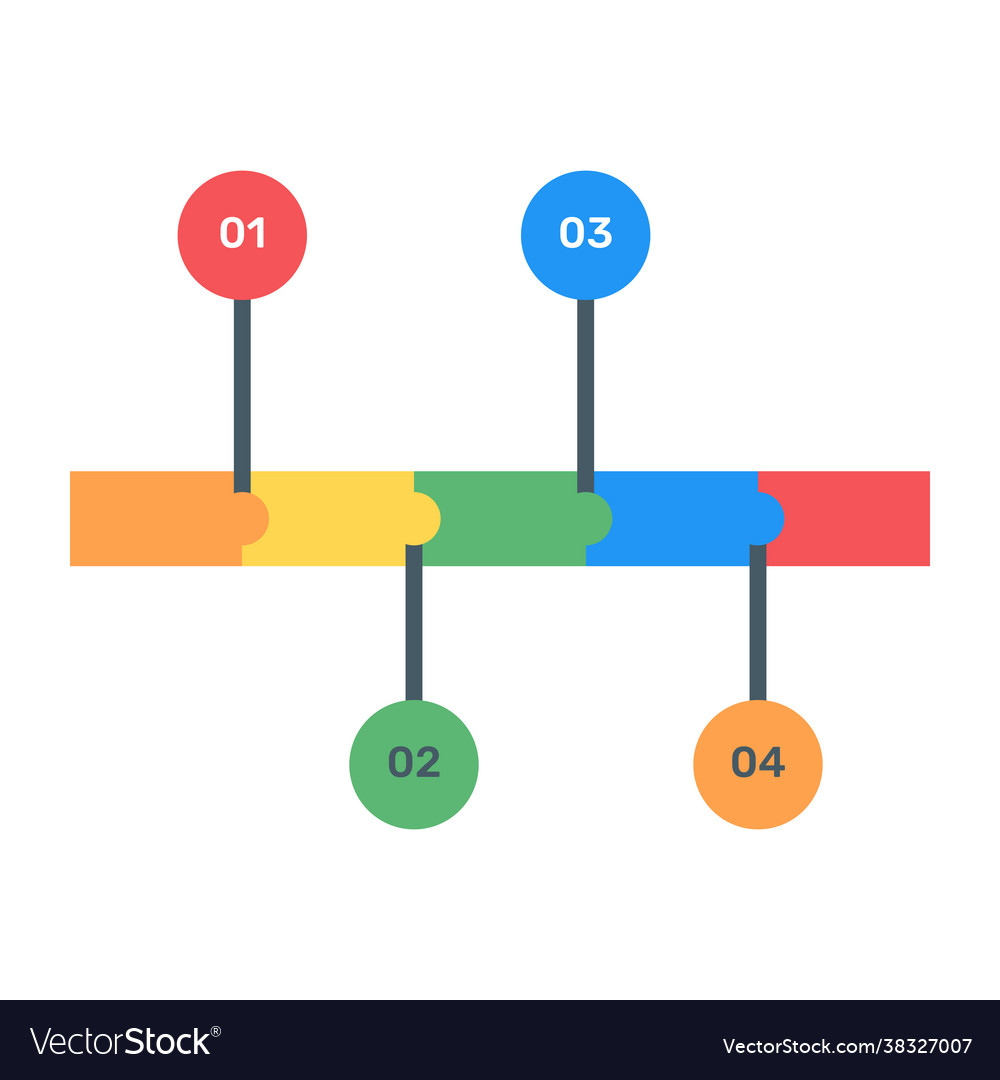 Timeline statistics Royalty Free Vector Image - VectorStock