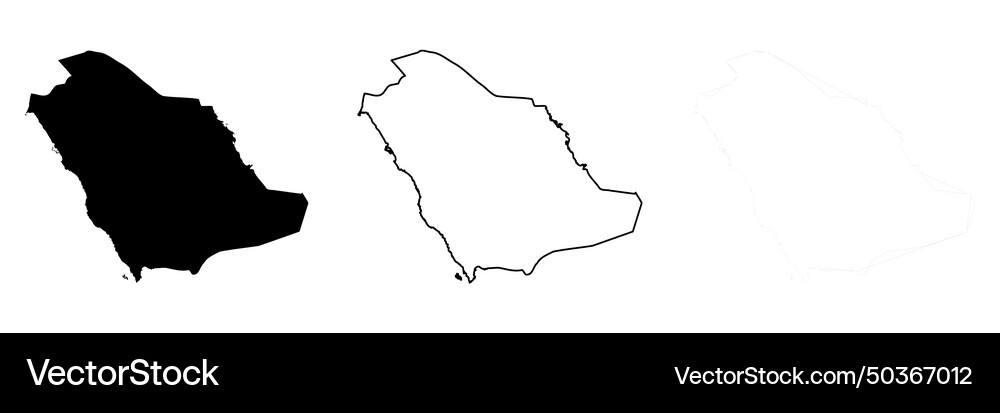 Saudi arabia country map silhouette Royalty Free Vector