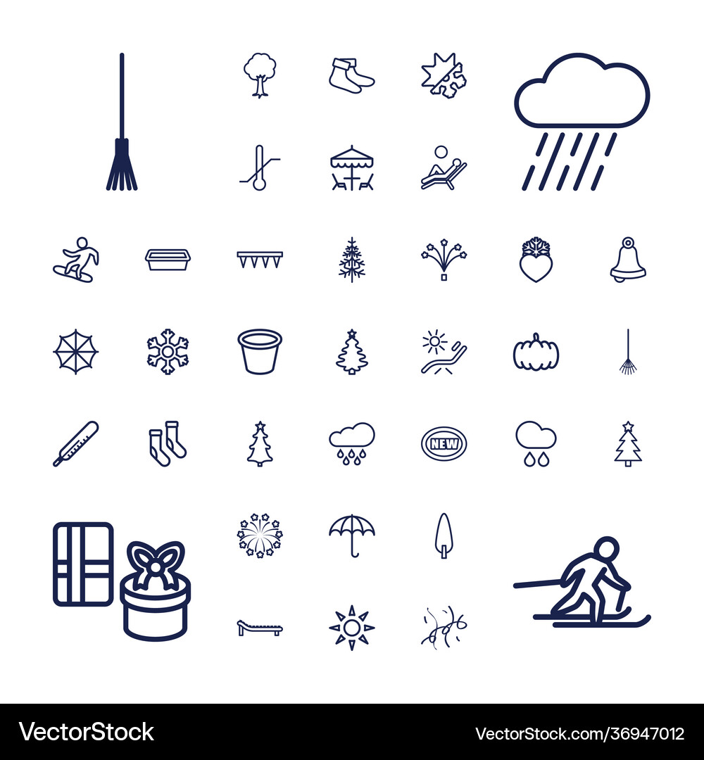 Season icons Royalty Free Vector Image - VectorStock