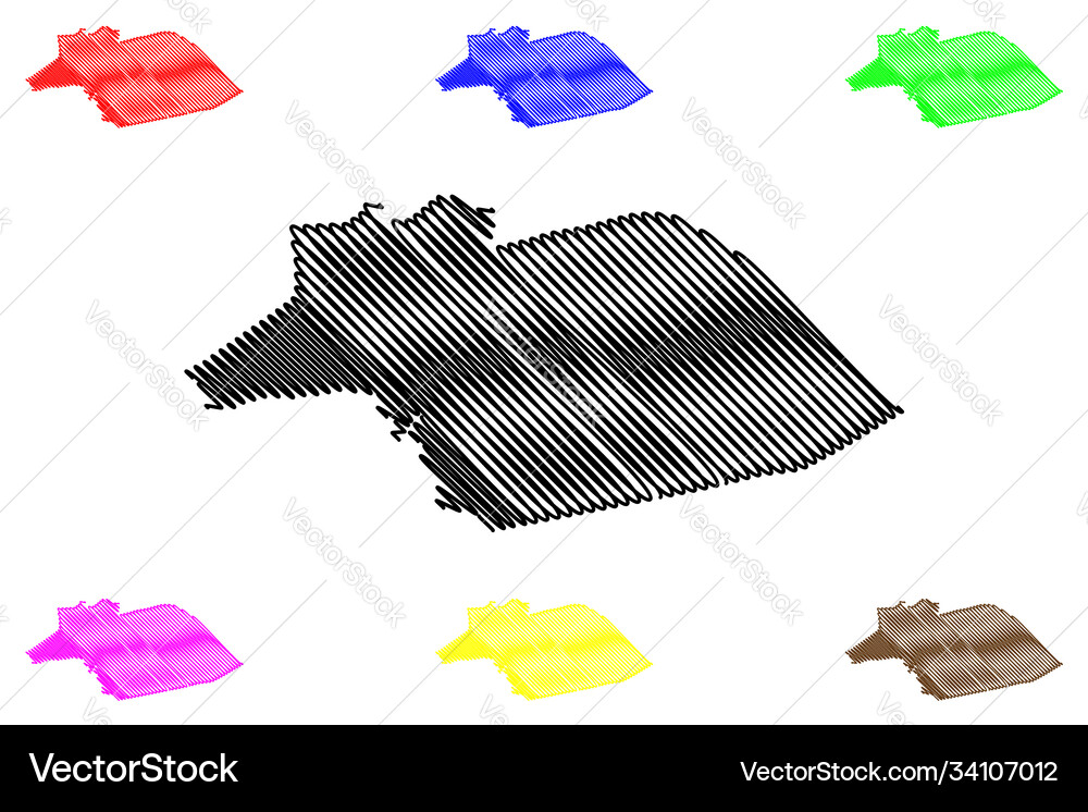 Zarqa city hashemite kingdom jordan map Royalty Free Vector