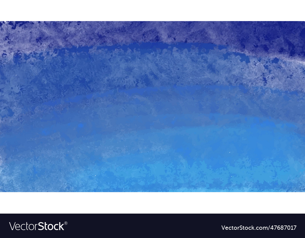 Abstract blue watercolor backgroundhand painted Vector Image