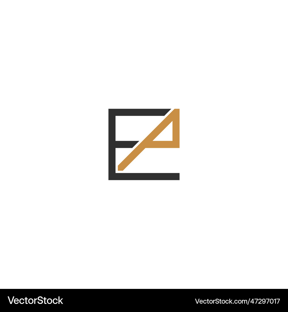 Alphabet initials logo pe ep p and e Royalty Free Vector