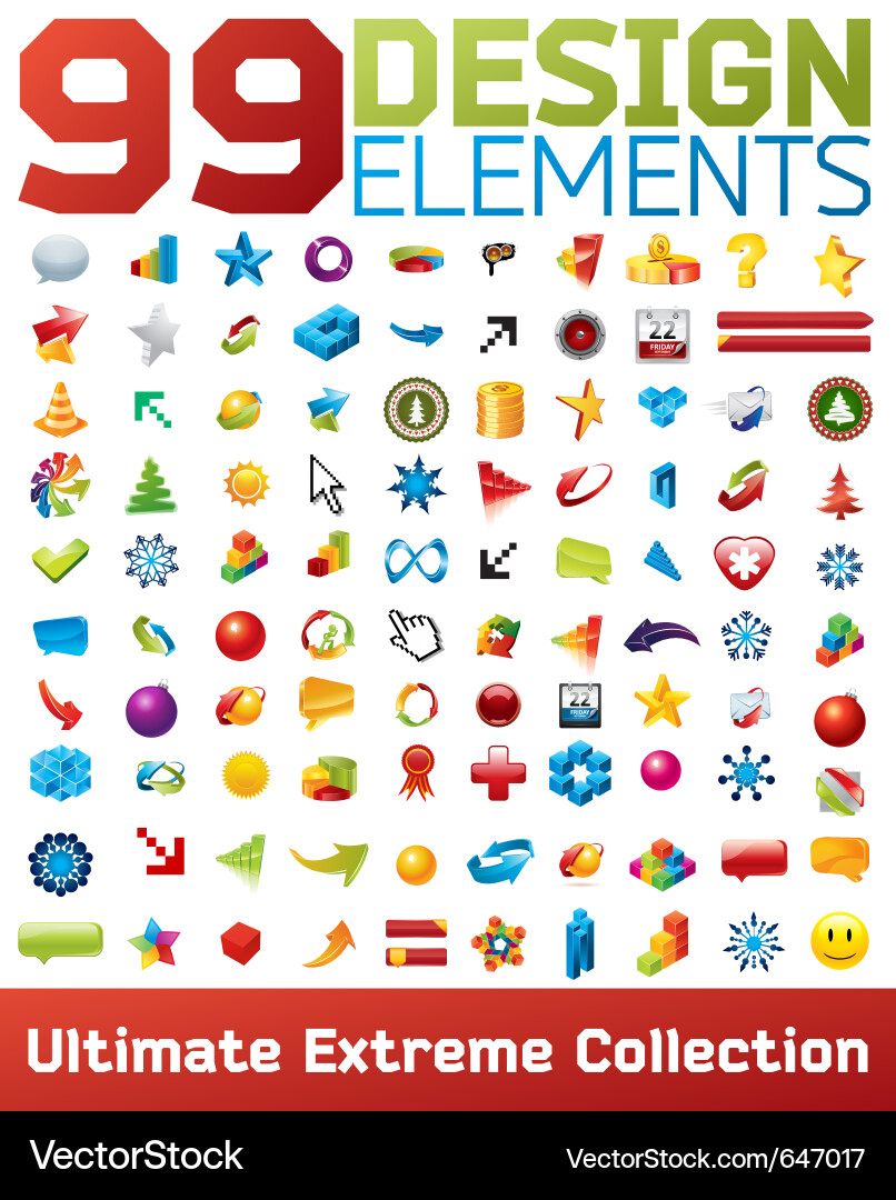 Big collection of icons Royalty Free Vector Image