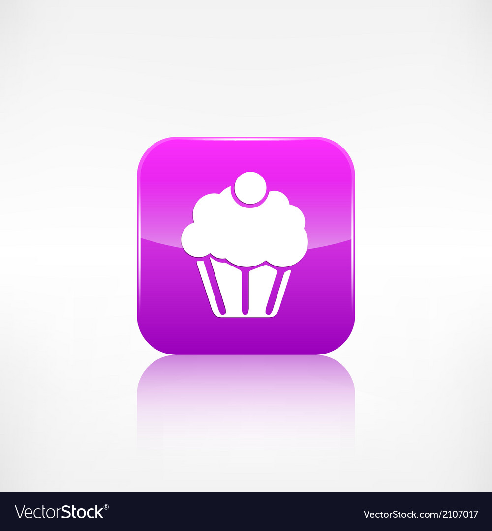 Cake web icon application button Royalty Free Vector Image