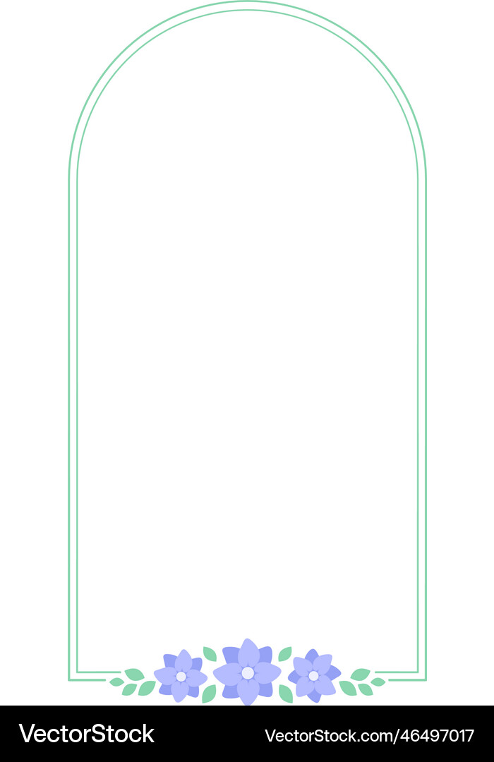 Floral pastel clematis arch frame botanical Vector Image