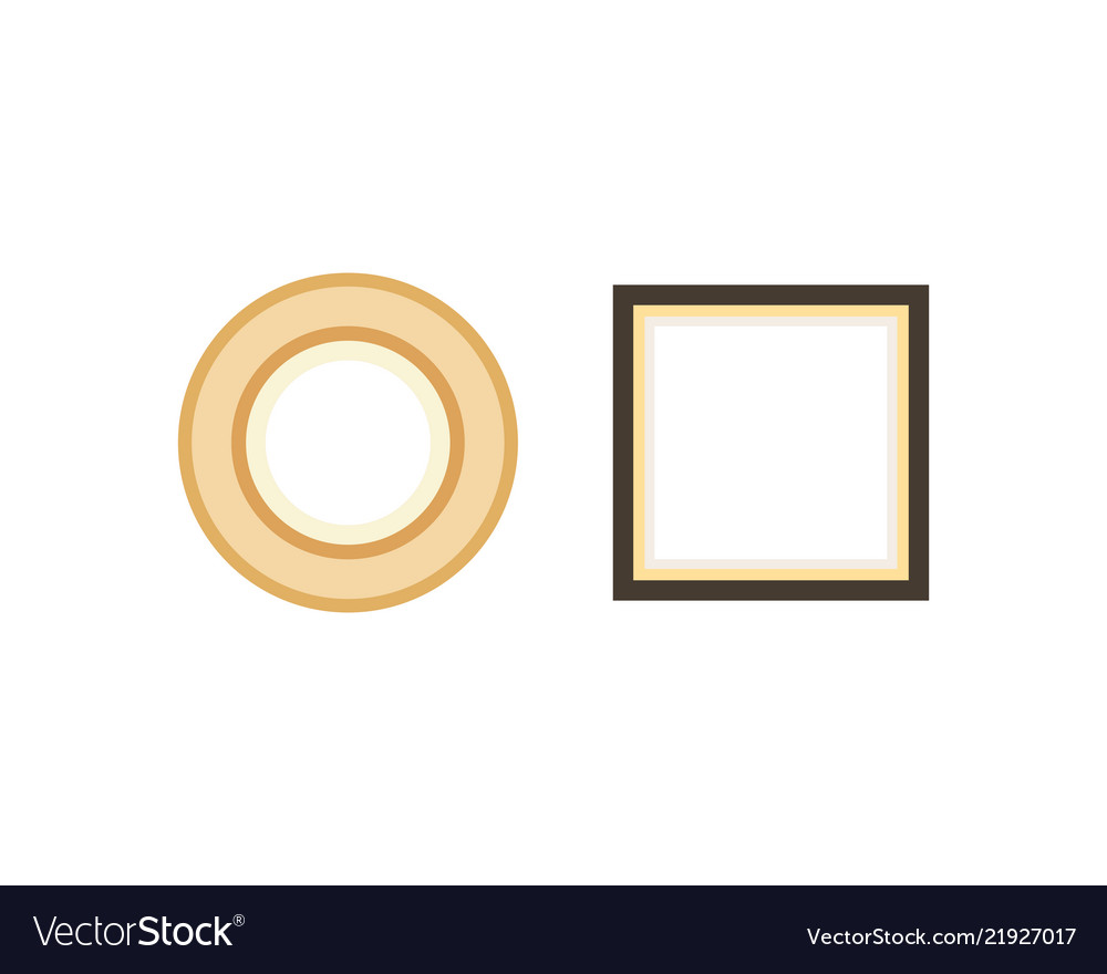Frame gallery set collection rectangular Vector Image