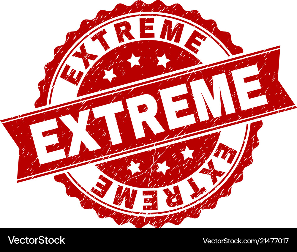 Grunge textured extreme stamp seal Royalty Free Vector Image