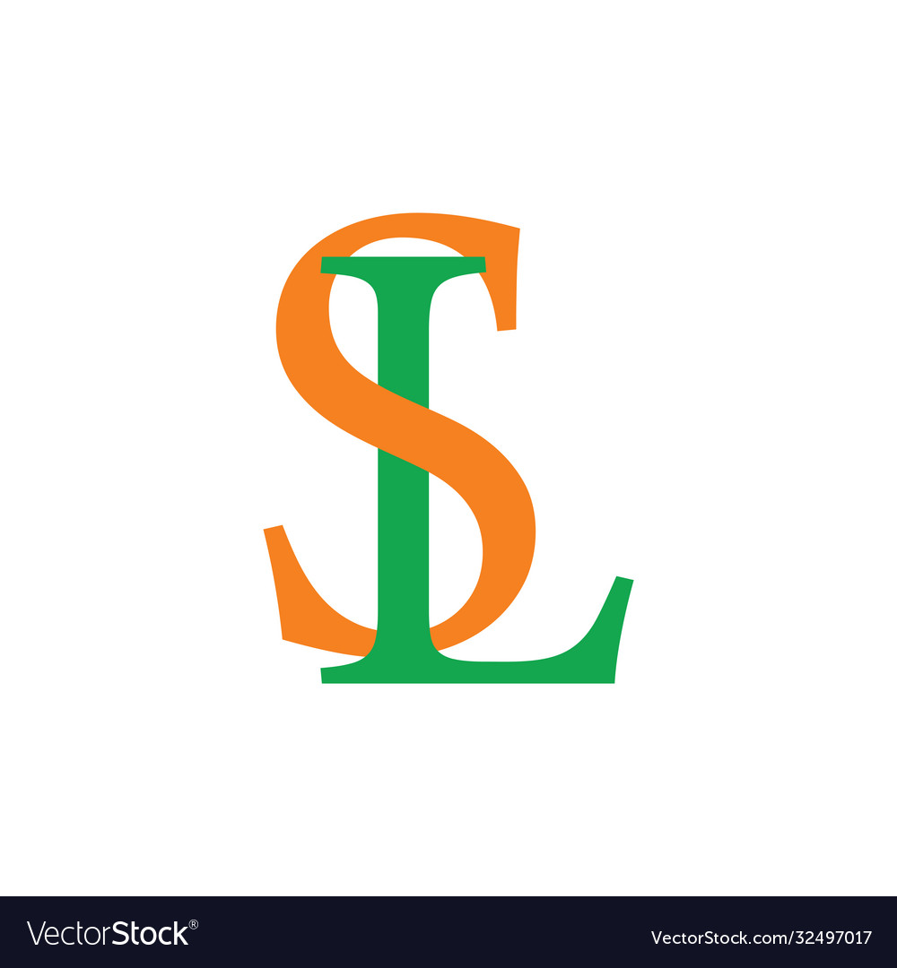 Letter sl linked overlapping logo Royalty Free Vector Image Letter sl linked overlapping logo Royalty Free Vector Image