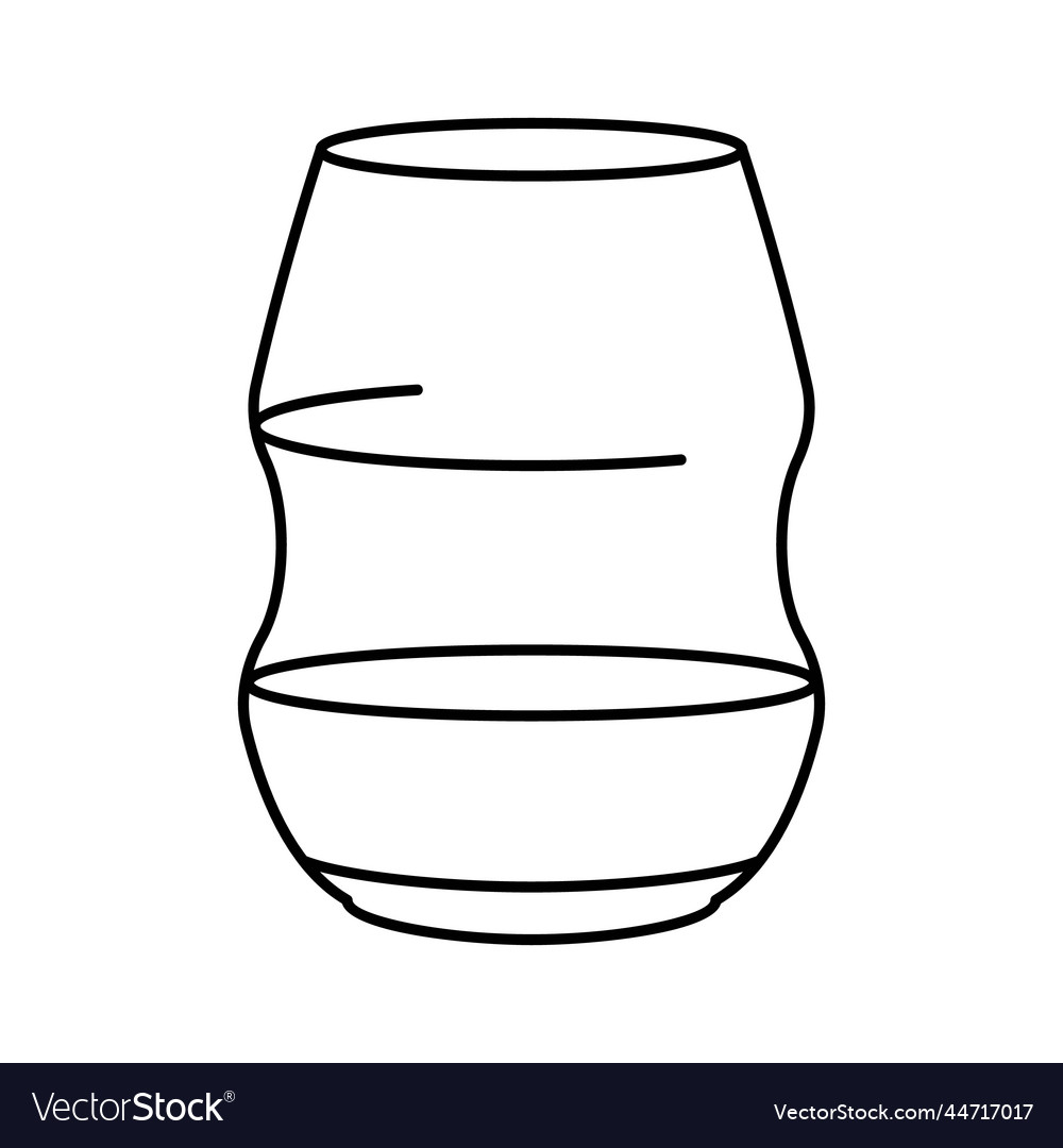 Restaurant Wine Glass Line Icon Royalty Free Vector Image
