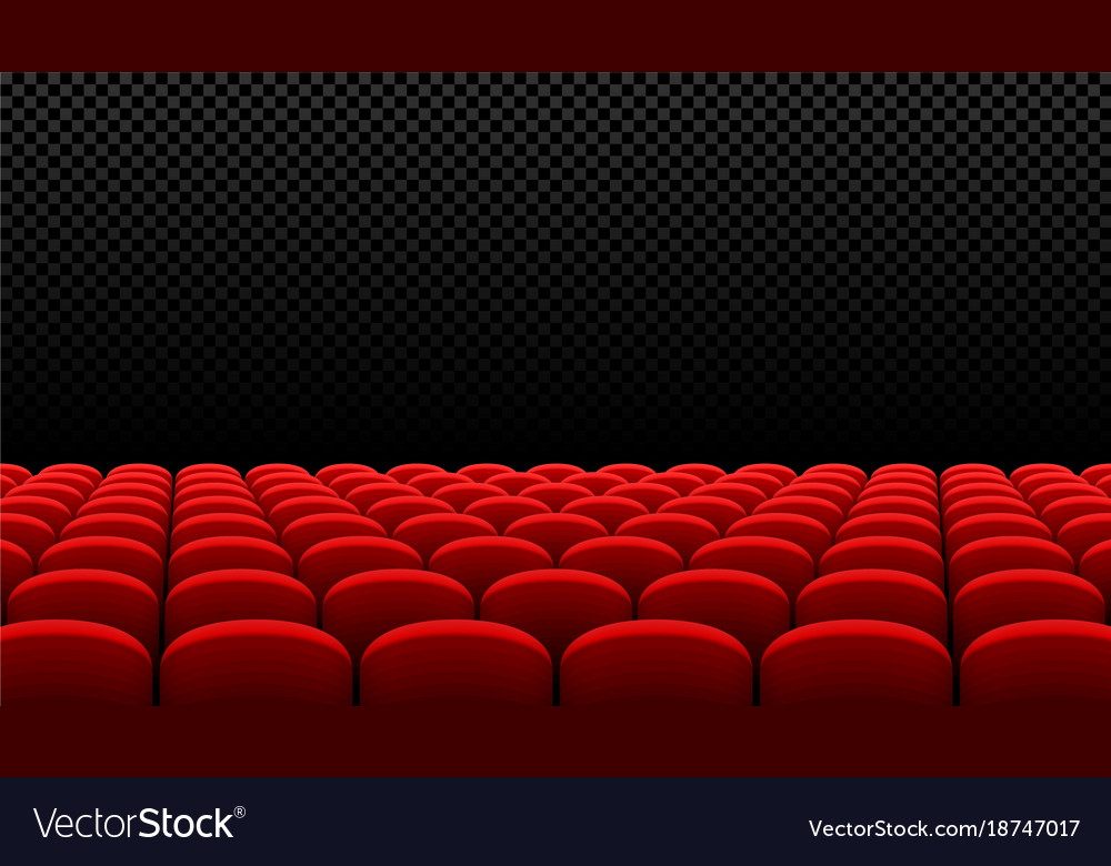 Rows red cinema movie theater seats on Royalty Free Vector Rows red cinema movie theater seats on Royalty Free Vector
