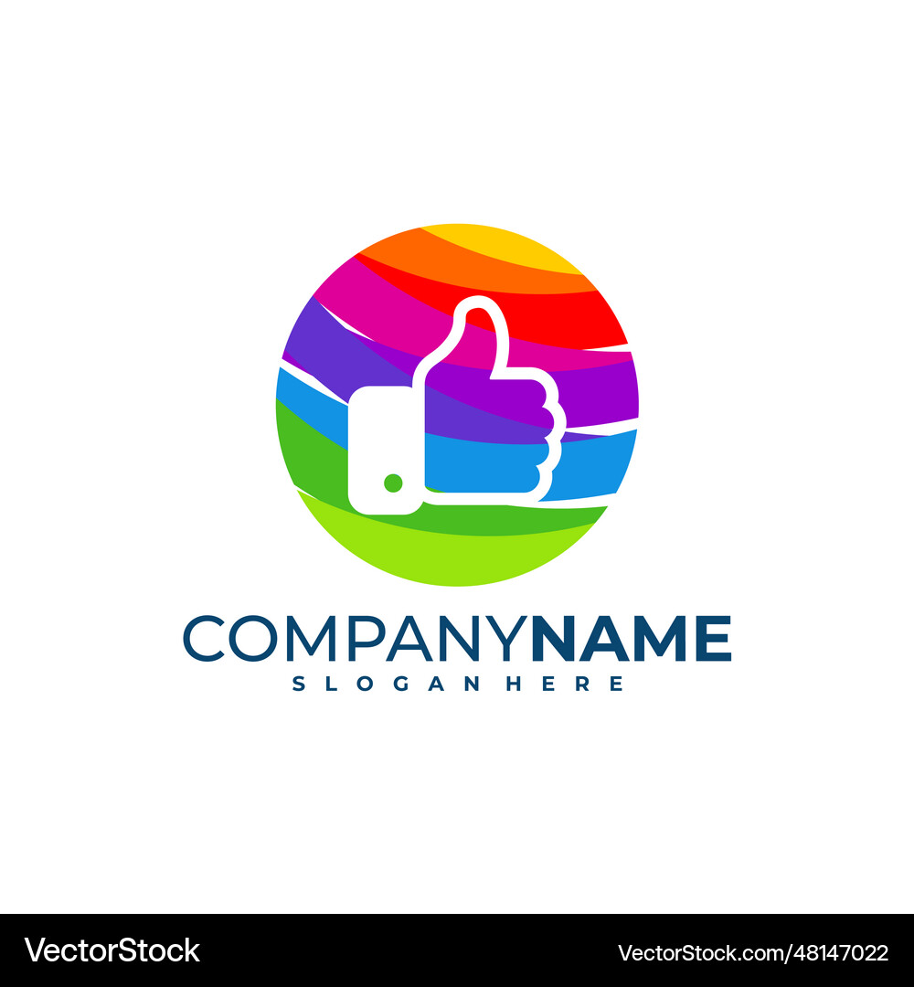 Colorful like logo design good Royalty Free Vector Image