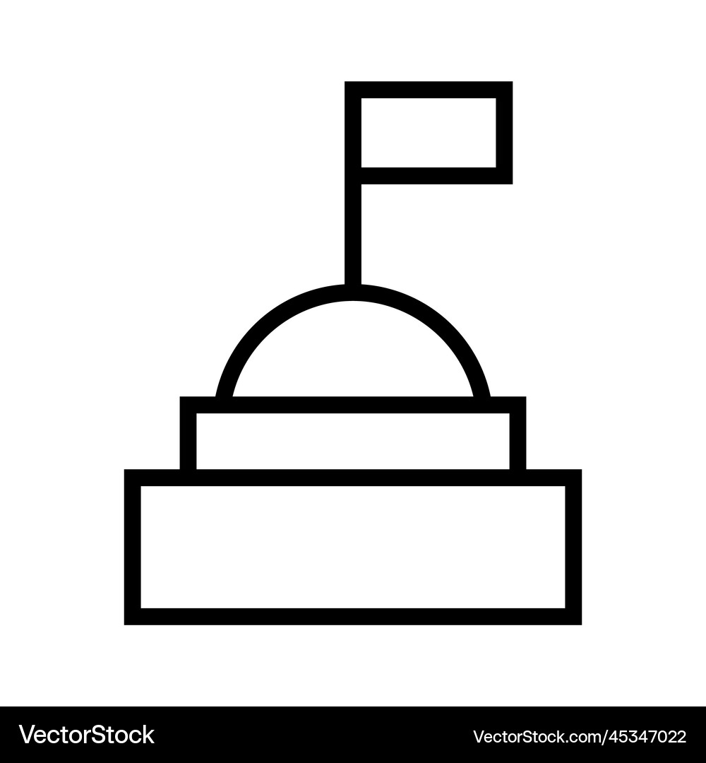 Government icon line isolated on white background Vector Image