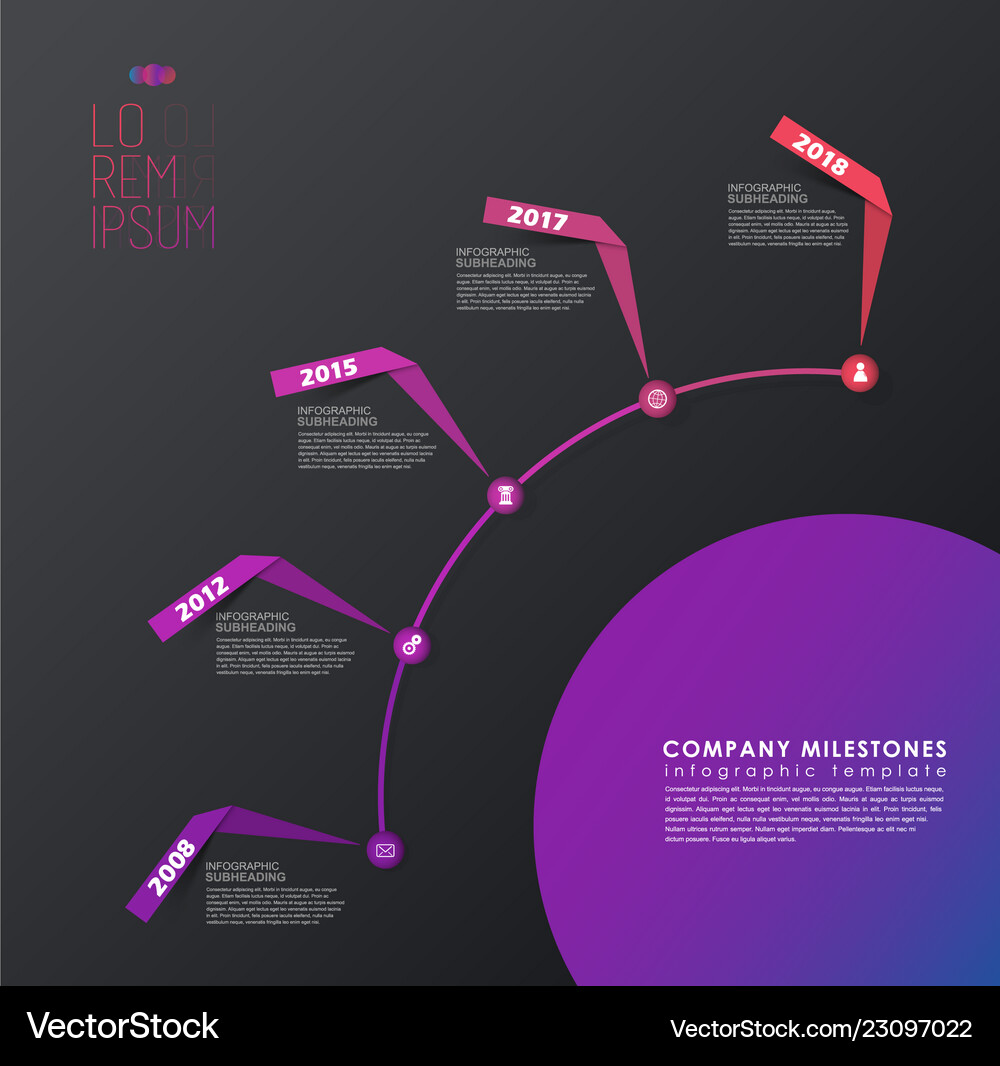 Infographic template with five colorful shapes Vector Image