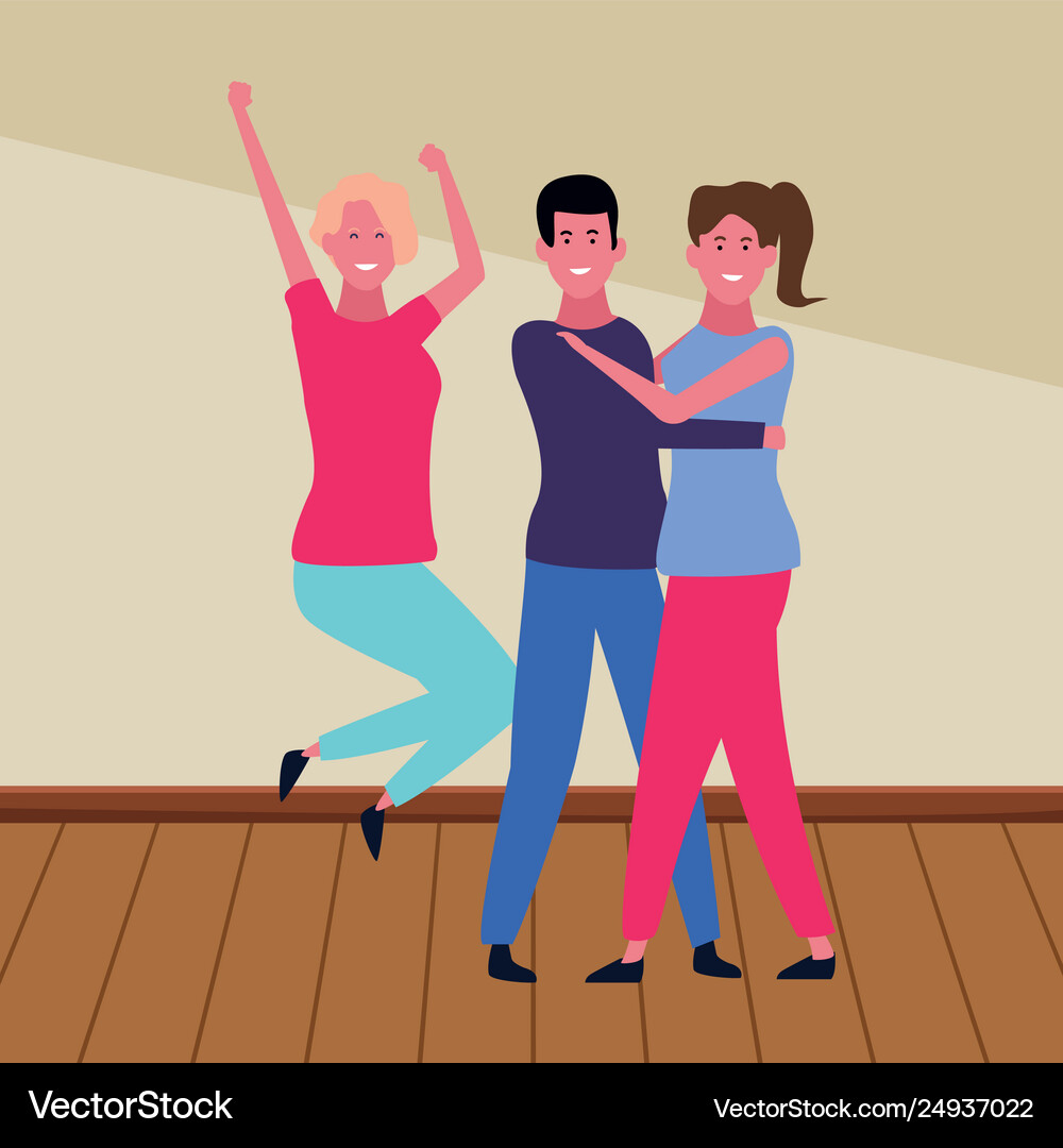 People friends cartoon Royalty Free Vector Image