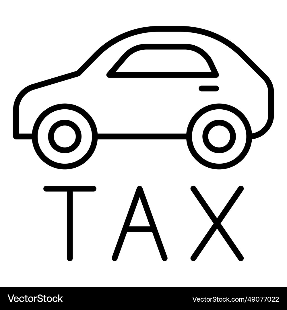 Vehicle tax icon Royalty Free Vector Image - VectorStock