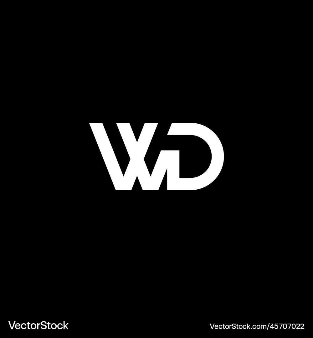 Wd or dw abstract outstanding professional Vector Image