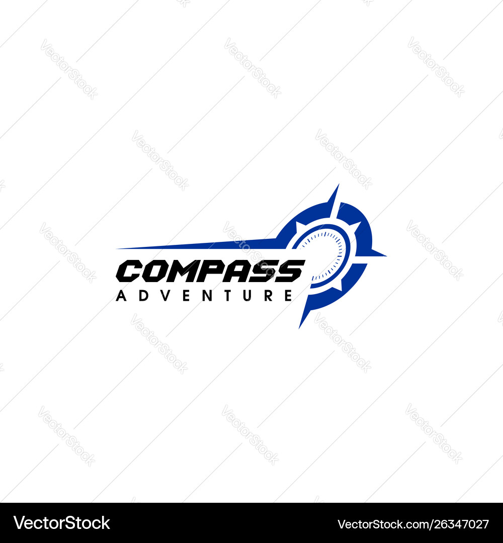 Adventure logo design compass icon symbol Vector Image