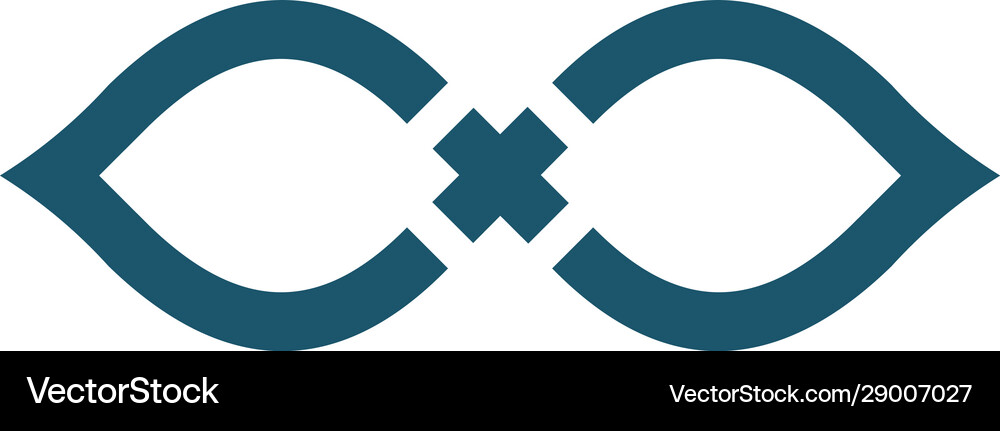 Double Infinity Symbol Cross