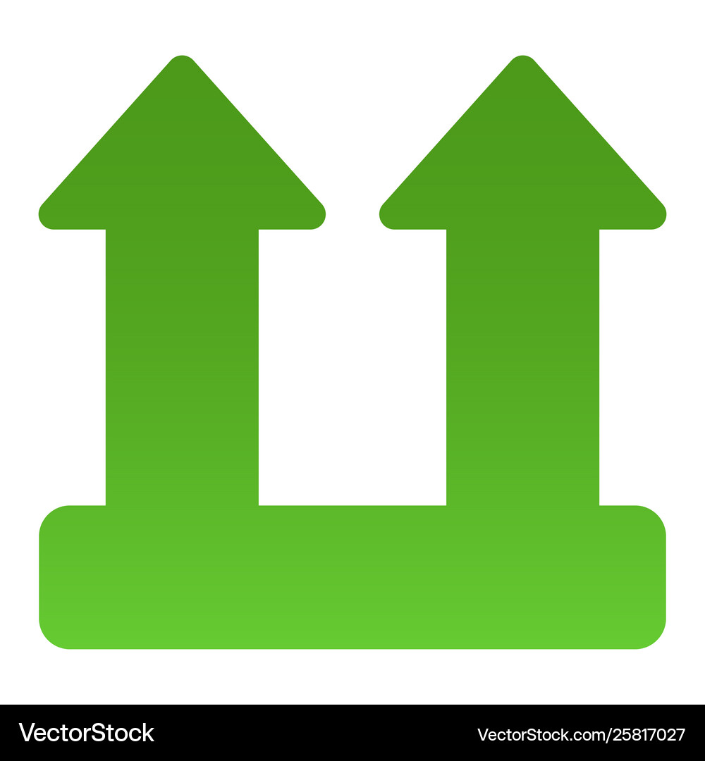 Cargo load sign flat icon arrow symbol color Vector Image