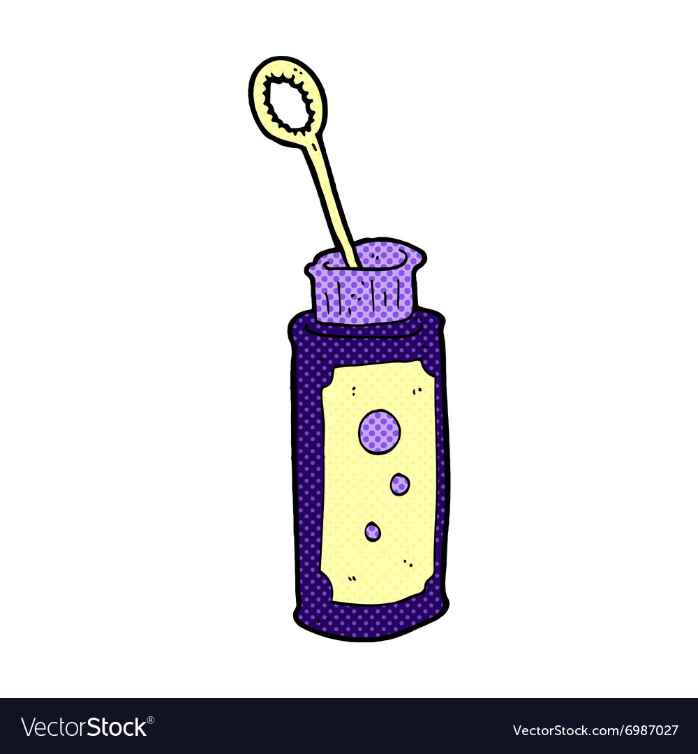 Comic cartoon bubble blower Royalty Free Vector Image