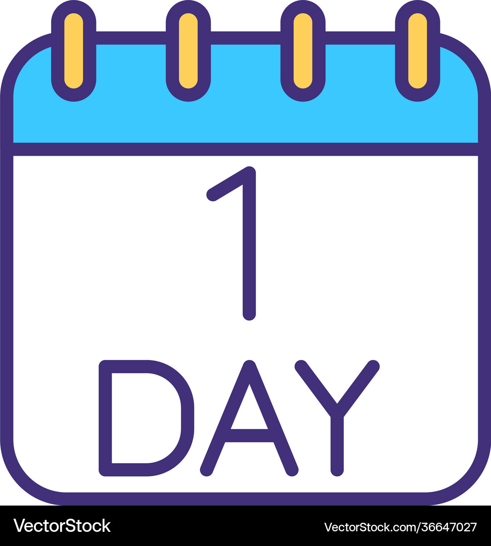Day-out rgb color icon Royalty Free Vector Image