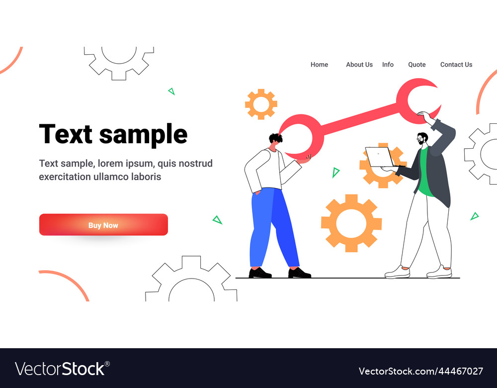 Developers team carrying wrench programmers Vector Image