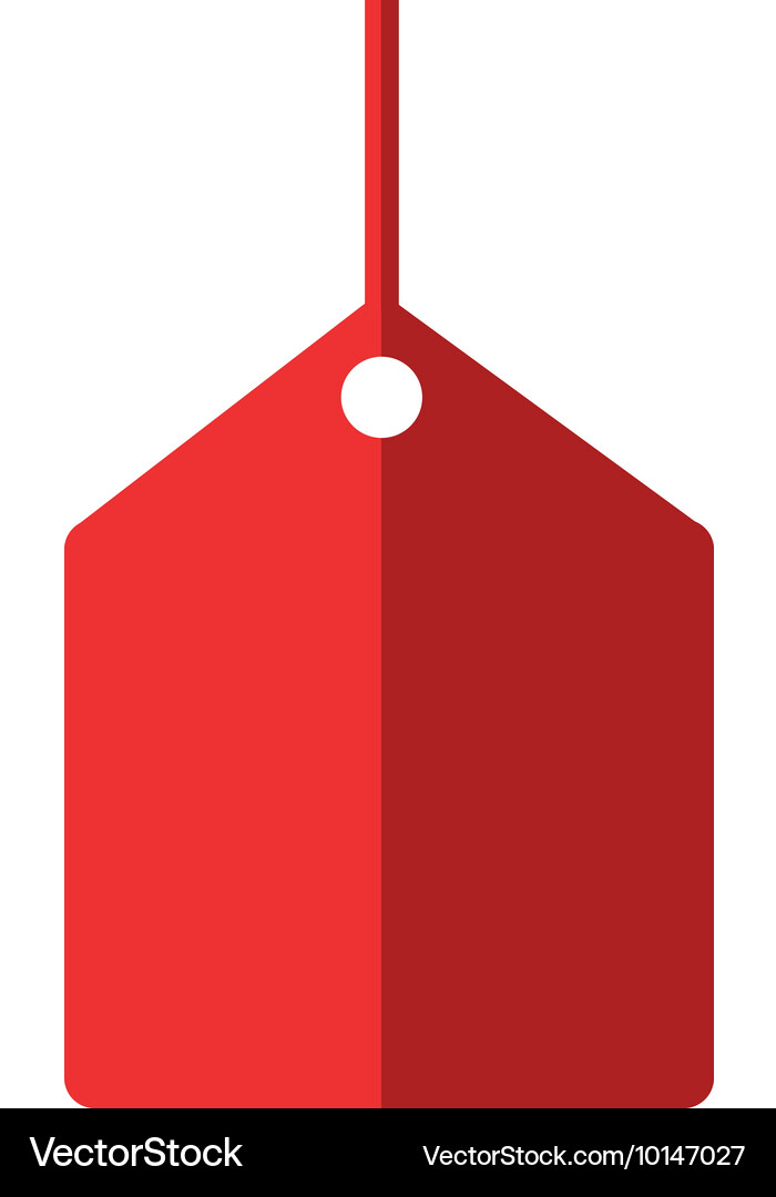 Label red banner sale icon graphic Royalty Free Vector Image