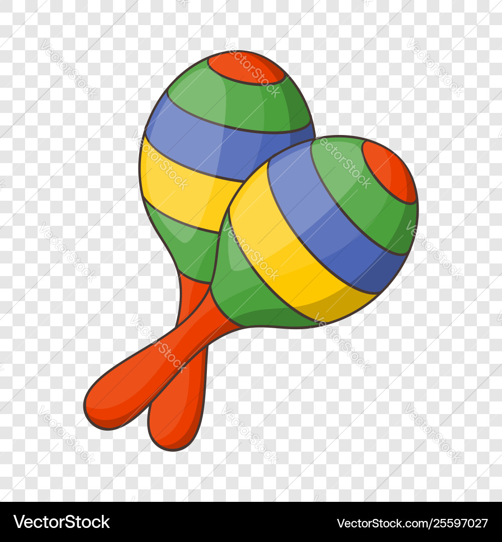Maracas icon cartoon style Royalty Free Vector Image