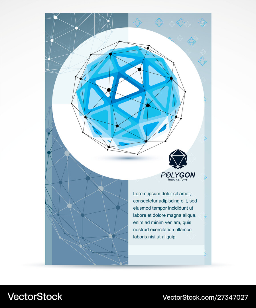 New technology theme booklet cover design front Vector Image