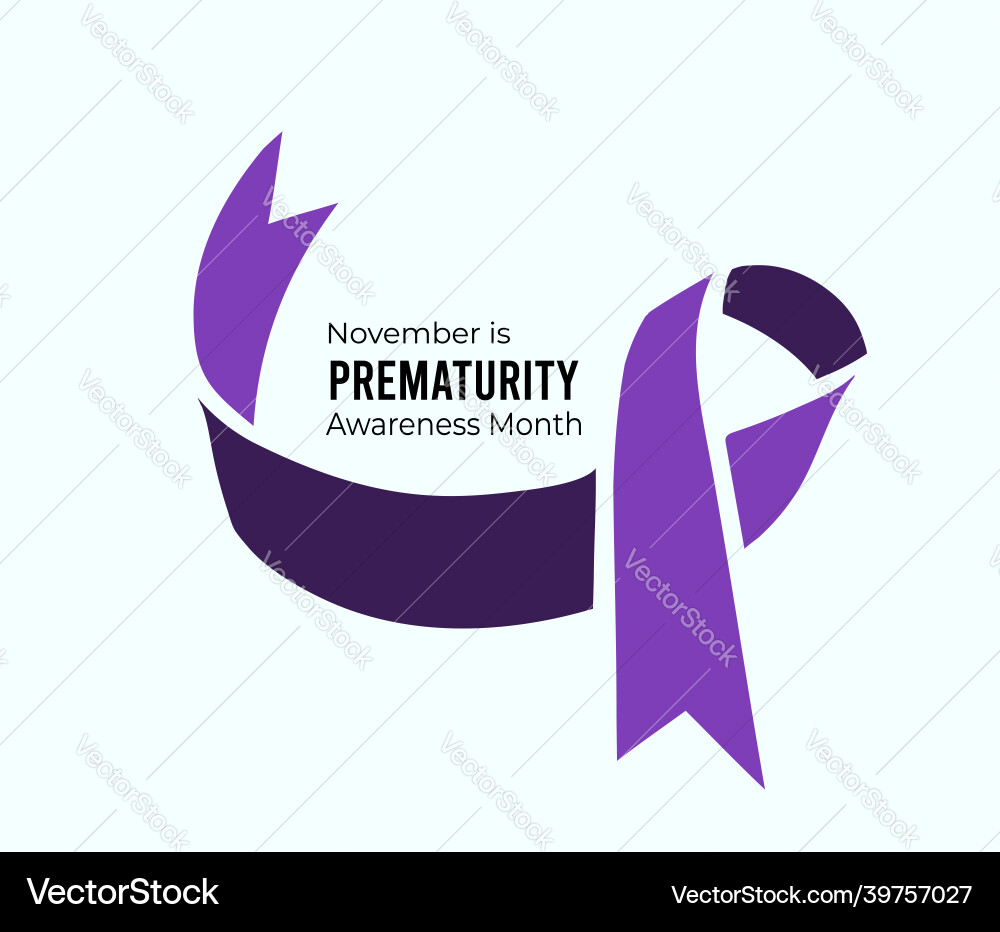 Premature Birth Awareness Ribbon Vector Art Stock Images Depositphotos ...