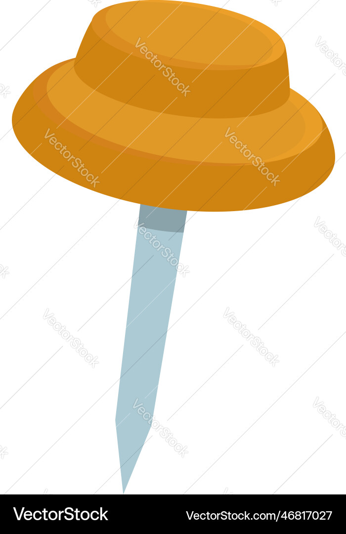 Pin icon cartoon paper push Royalty Free Vector Image