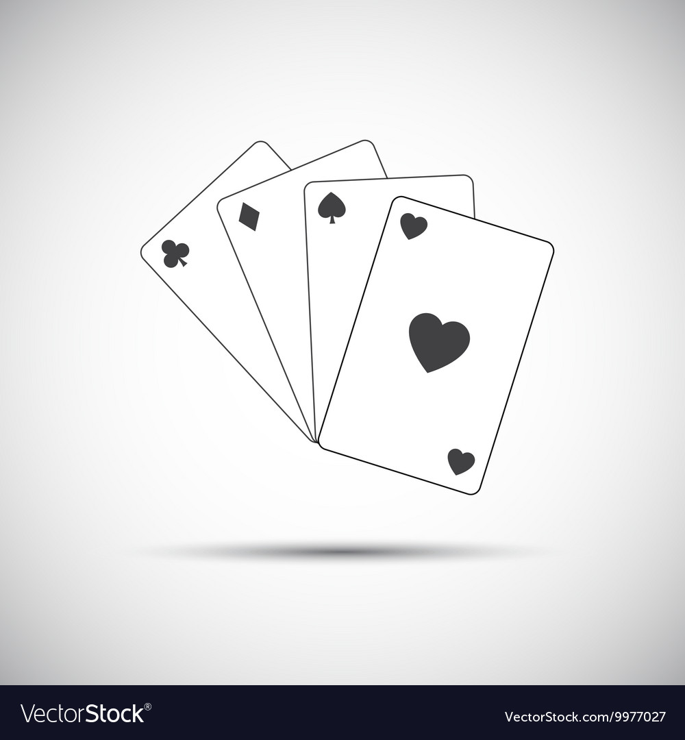 Simple Playing Cards Icon Game Royalty Free Vector Image