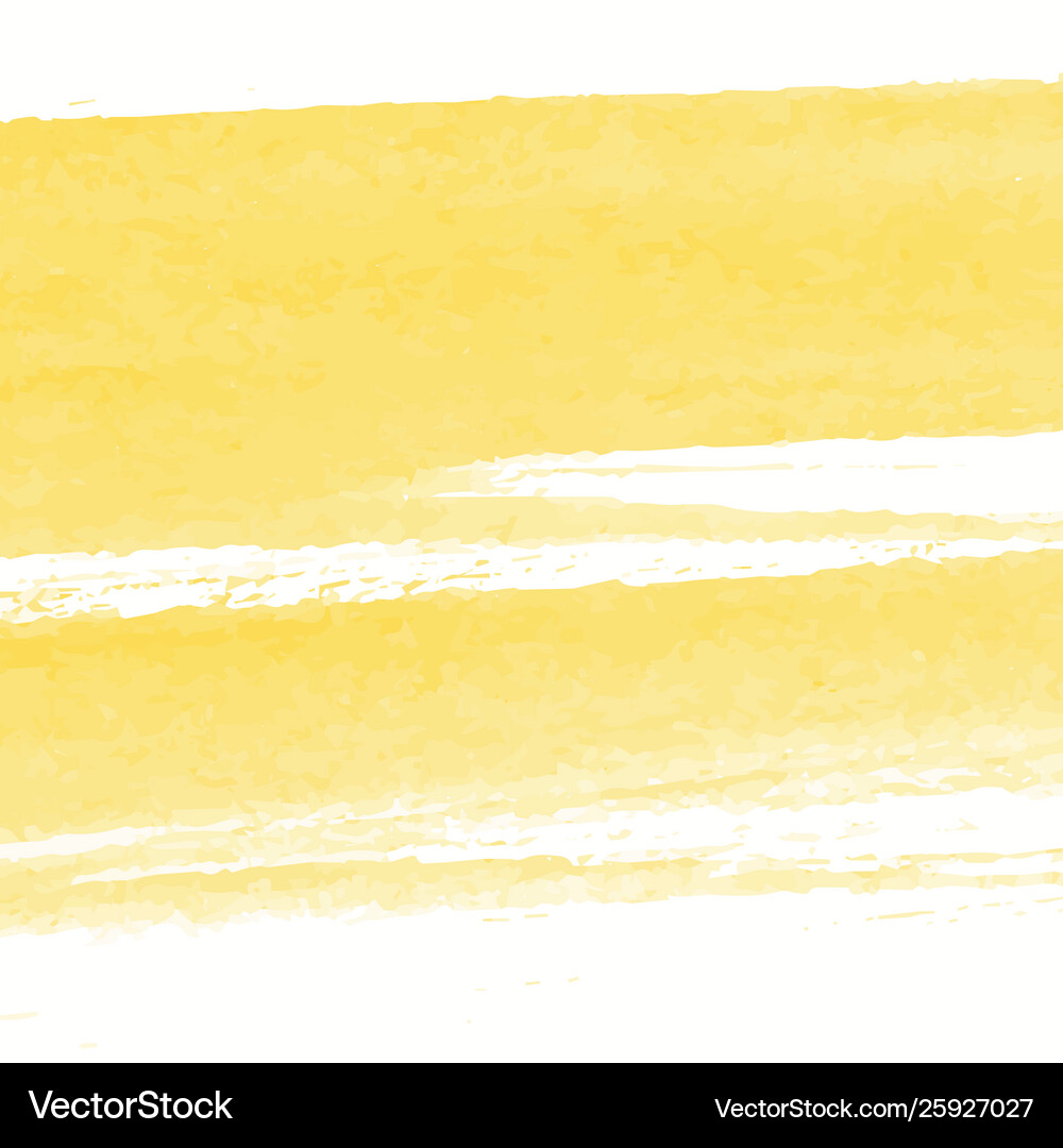 Yellow watercolor texture background hand painted Vector Image