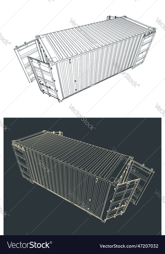 Cargo container Royalty Free Vector Image - VectorStock
