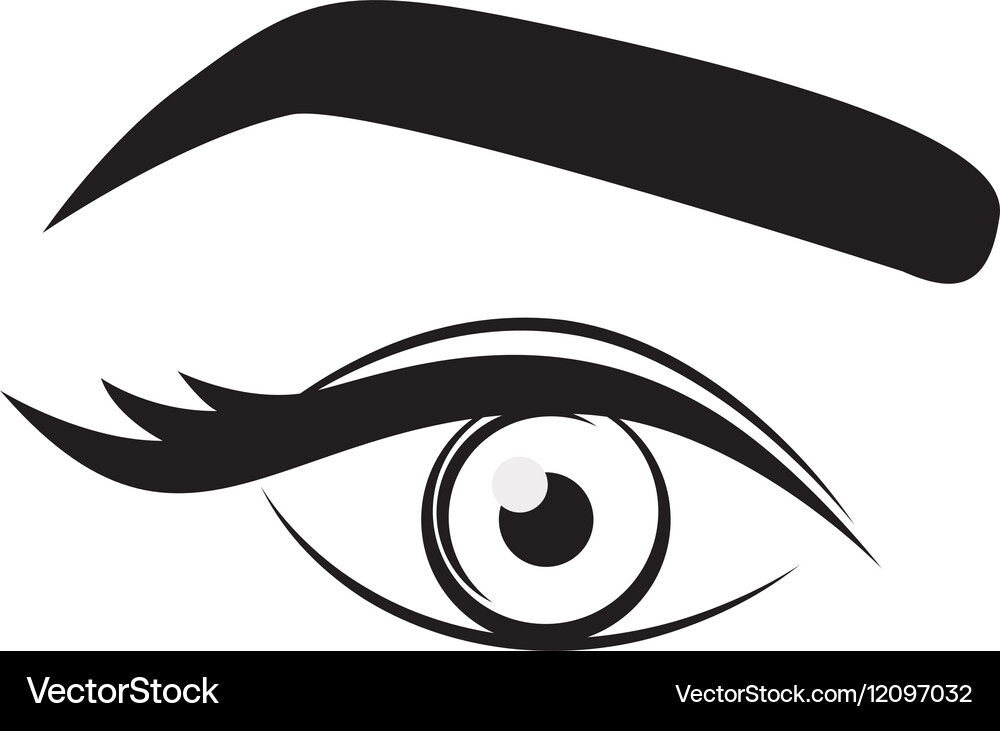 Female eye cartoon design Royalty Free Vector Image